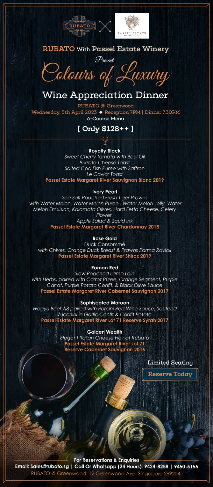 Wine Appreciation Dinner Colours Of Luxury - ALL ABOUT EVENTS